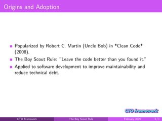 The Boy Scout rule in software development | PDF