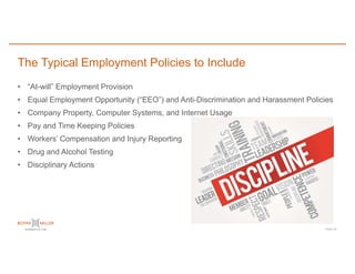 BoyarMiller - A Law to Think About - The Lifecycle of Employment | PPT