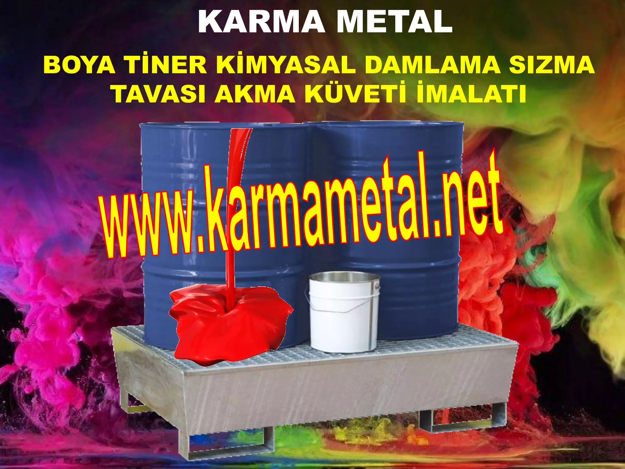 Boya tiner teneke kutulari kimyasal atik depolama ve sizma kuveti ...