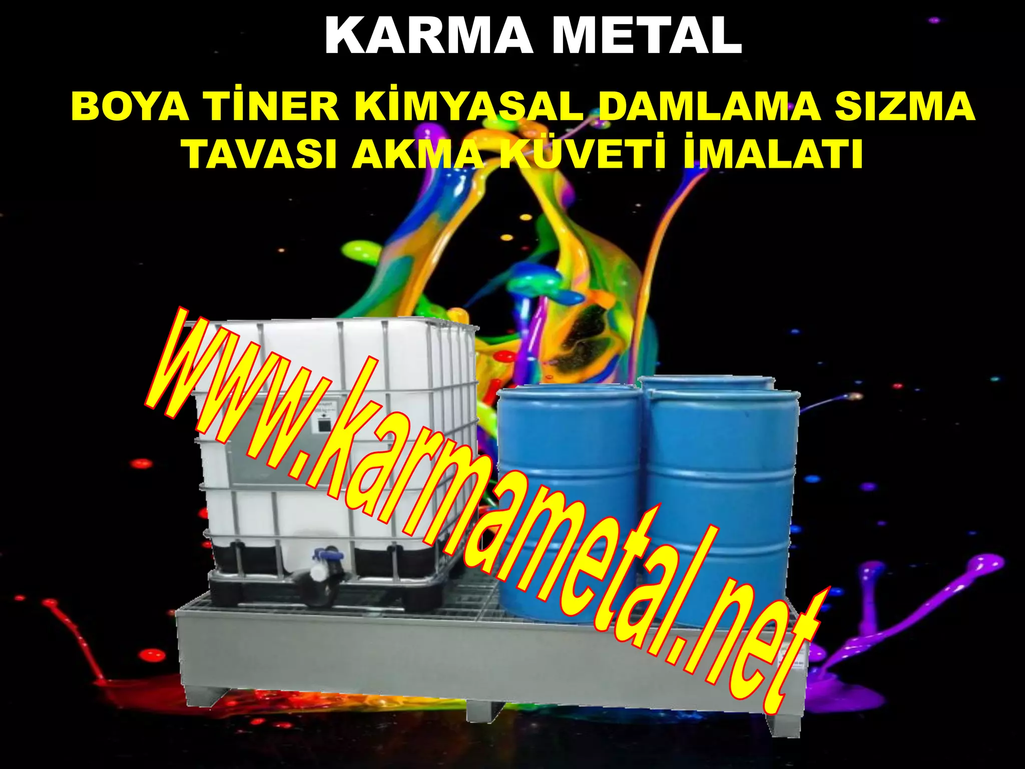 Boya tiner teneke kutulari kimyasal atik depolama ve sizma kuveti ...