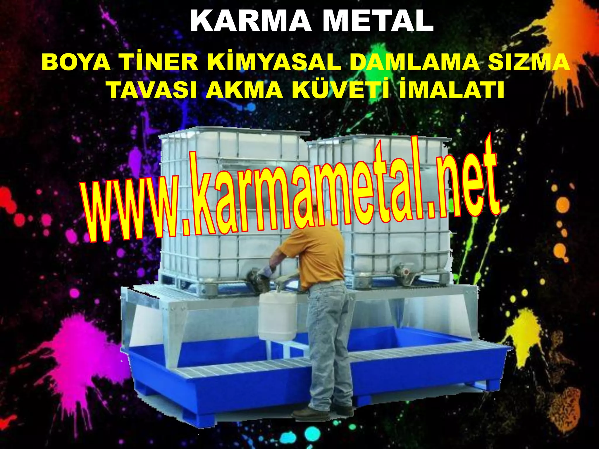 Boya tiner teneke kutulari kimyasal atik depolama ve sizma kuveti ...