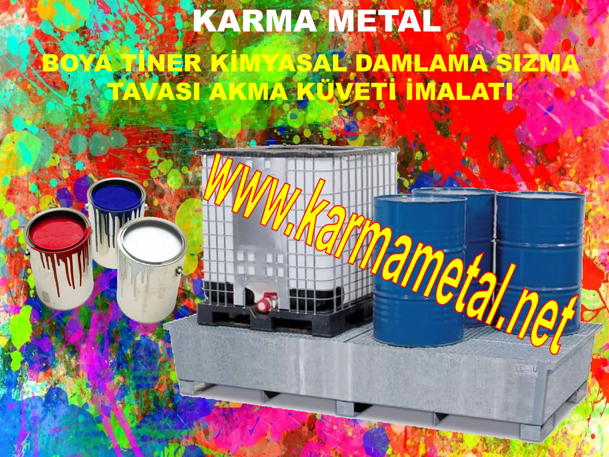 Boya tiner teneke kutulari kimyasal atik depolama ve sizma kuveti ...