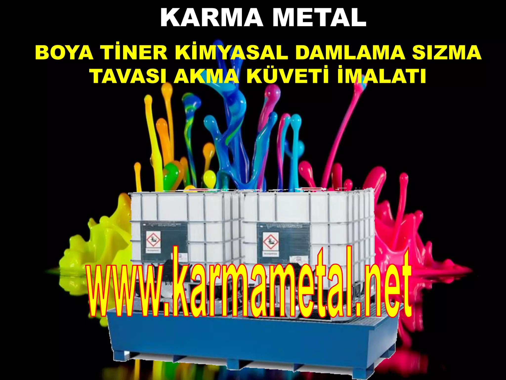 Boya tiner teneke kutulari kimyasal atik depolama ve sizma kuveti ...