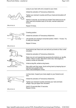 Core Stability Programme | PDF