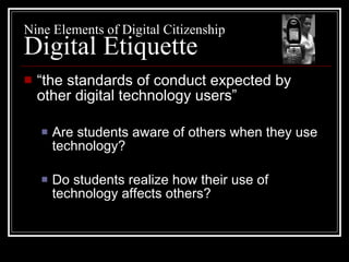 Digital Citizenship overview | PPT | Education