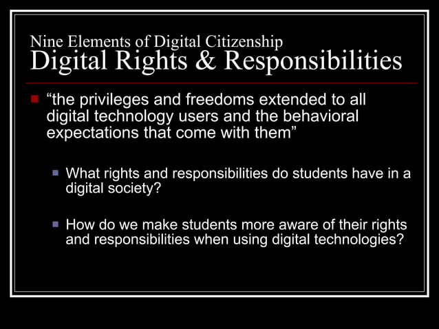 Digital Citizenship overview | PPT | Education