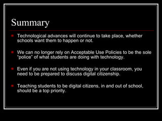 Digital Citizenship overview | PPT | Education