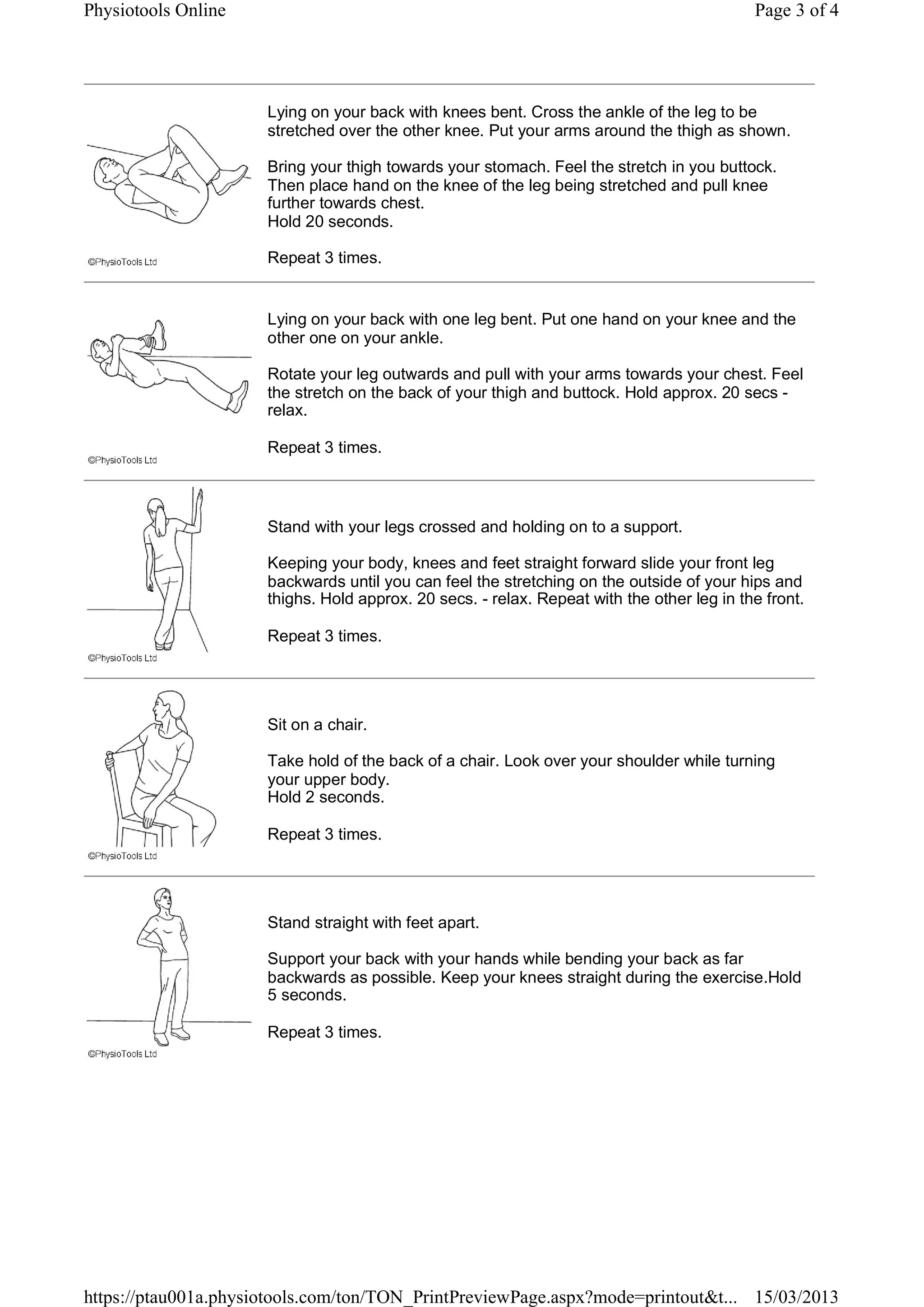 Lumbar Stretching | PDF