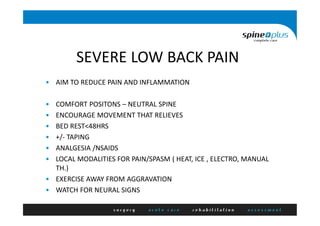 Rehabilitation for back pain | PDF