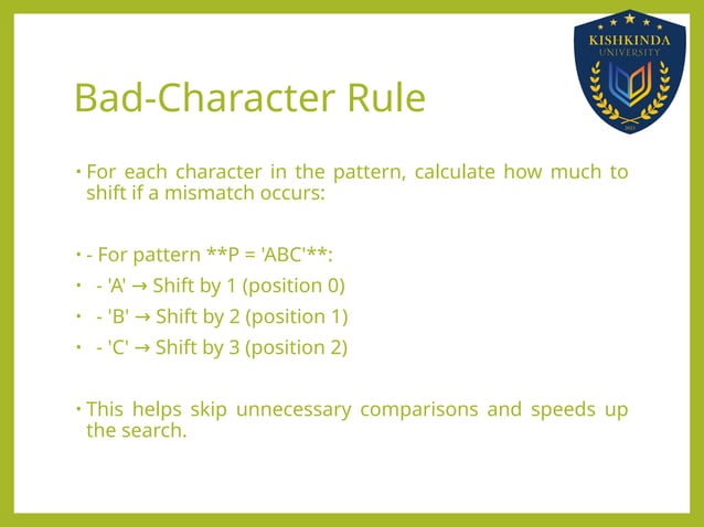 Boyer-Moore-Algorithm artificial intelligence | PPT