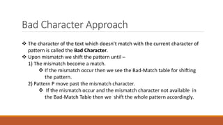 Boyer moore algorithm | PPTX