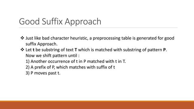 Boyer moore algorithm | PPTX