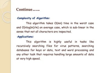 Boyer more algorithm | PPT