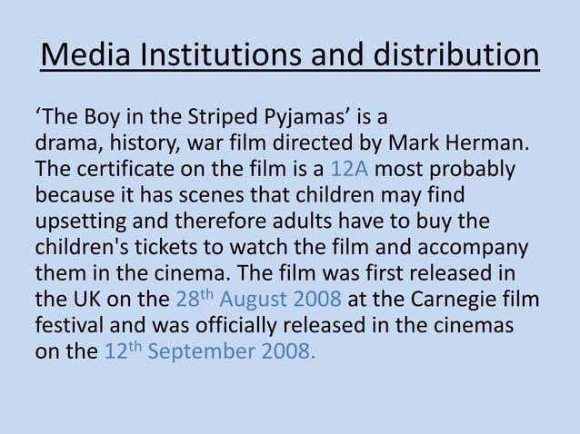 the boy in the striped pyjamas | PPTX