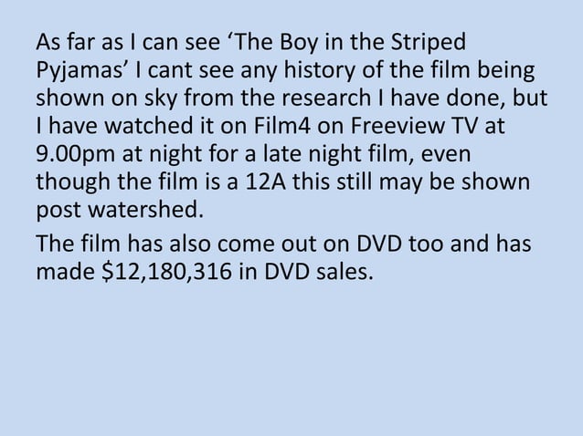 the boy in the striped pyjamas | PPTX
