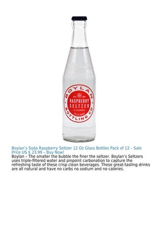 Boylans Soda Creme | PDF | Alcoholic Beverages | Food & Drink