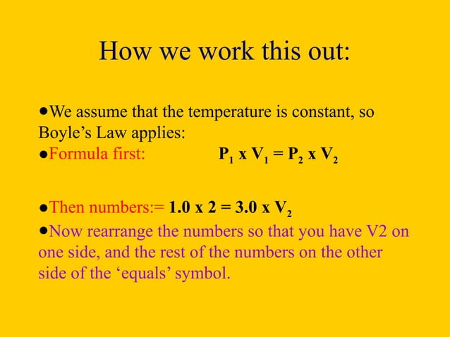 Boyle's Law ppt in engineering thermodynamics | PPT