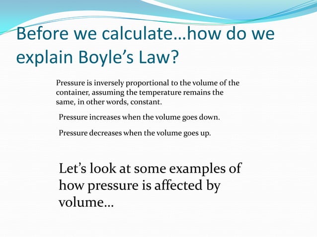 Boyle’S Law An Introduction | PPTX