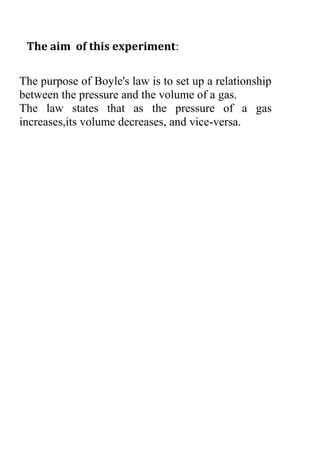 Boyles law (expansion) | PDF