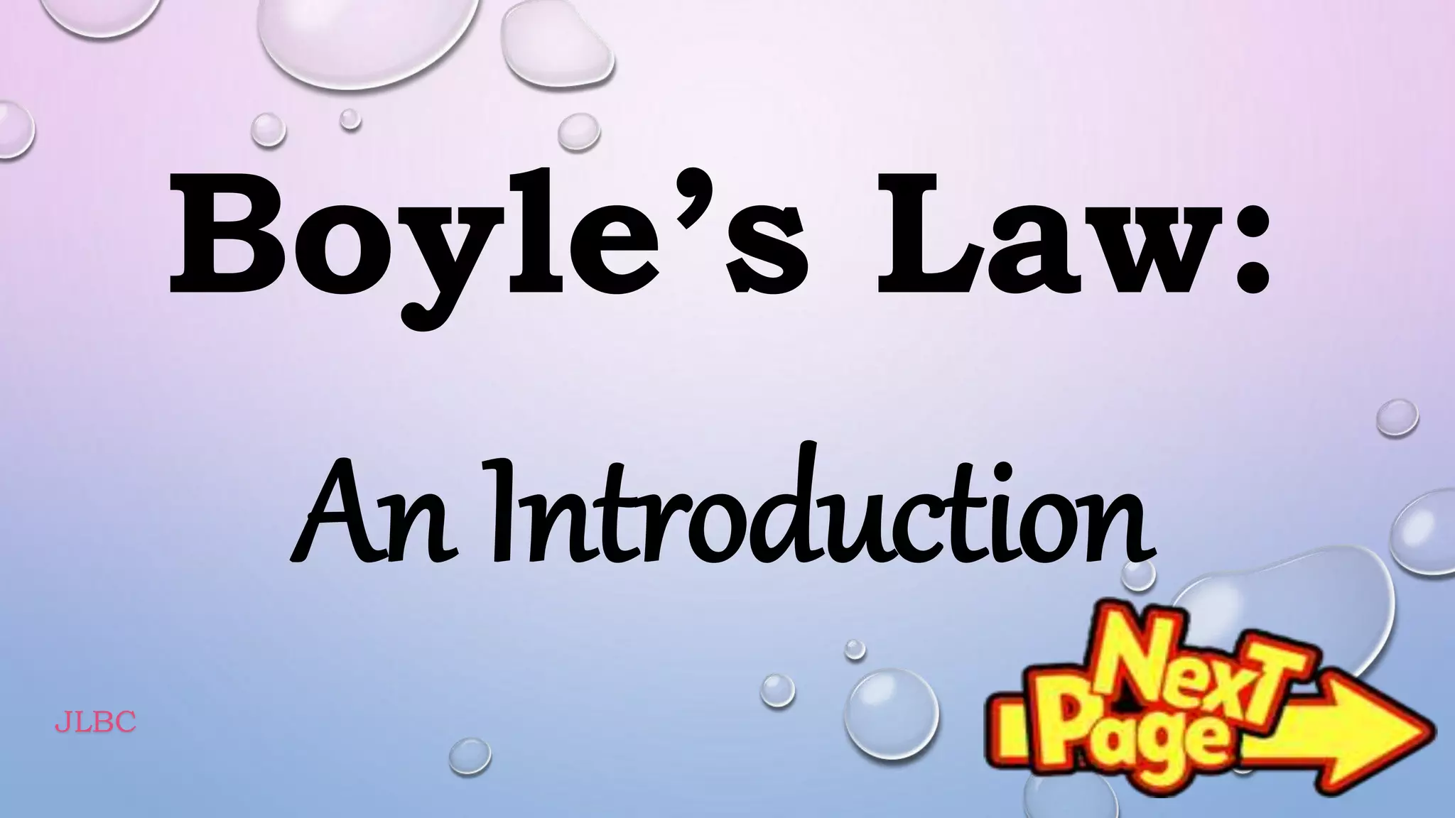 Boyles law ppt lesson | PPTX
