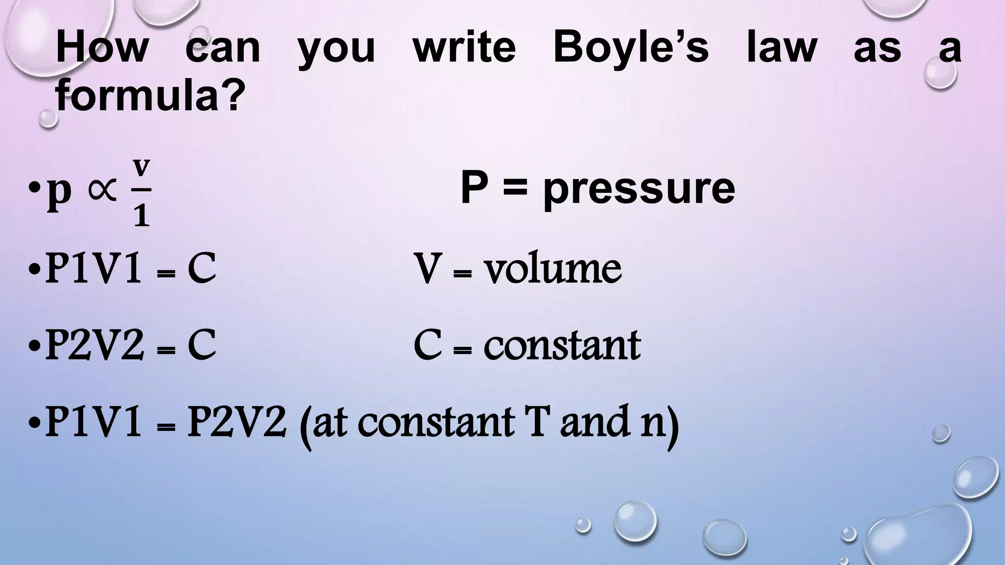Boyles law ppt lesson | PPTX