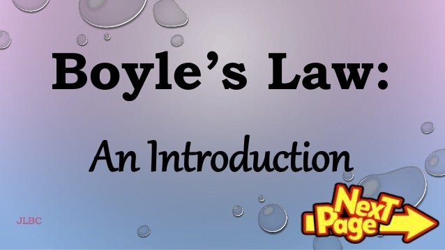 Boyles law ppt lesson