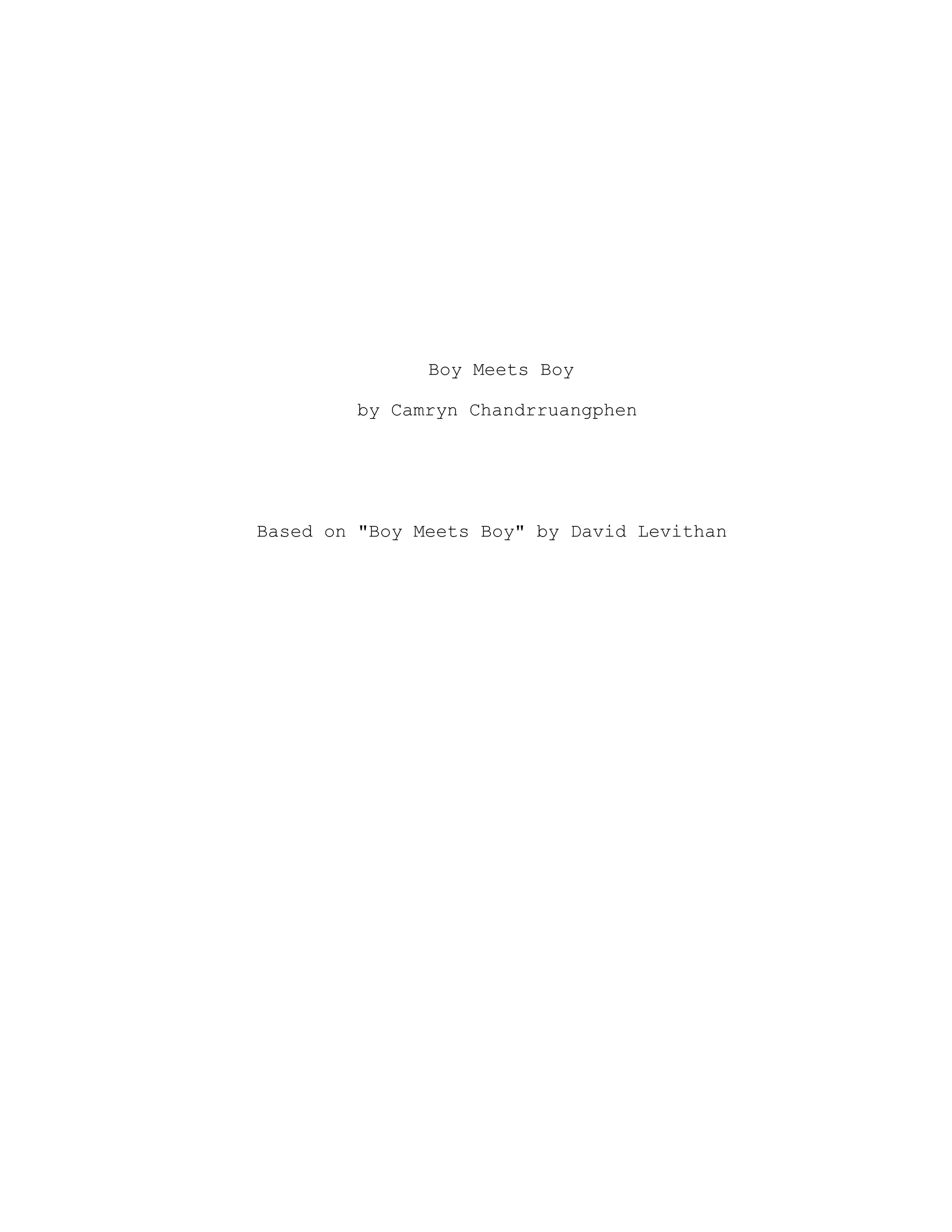 Boy meets Boy script | PDF