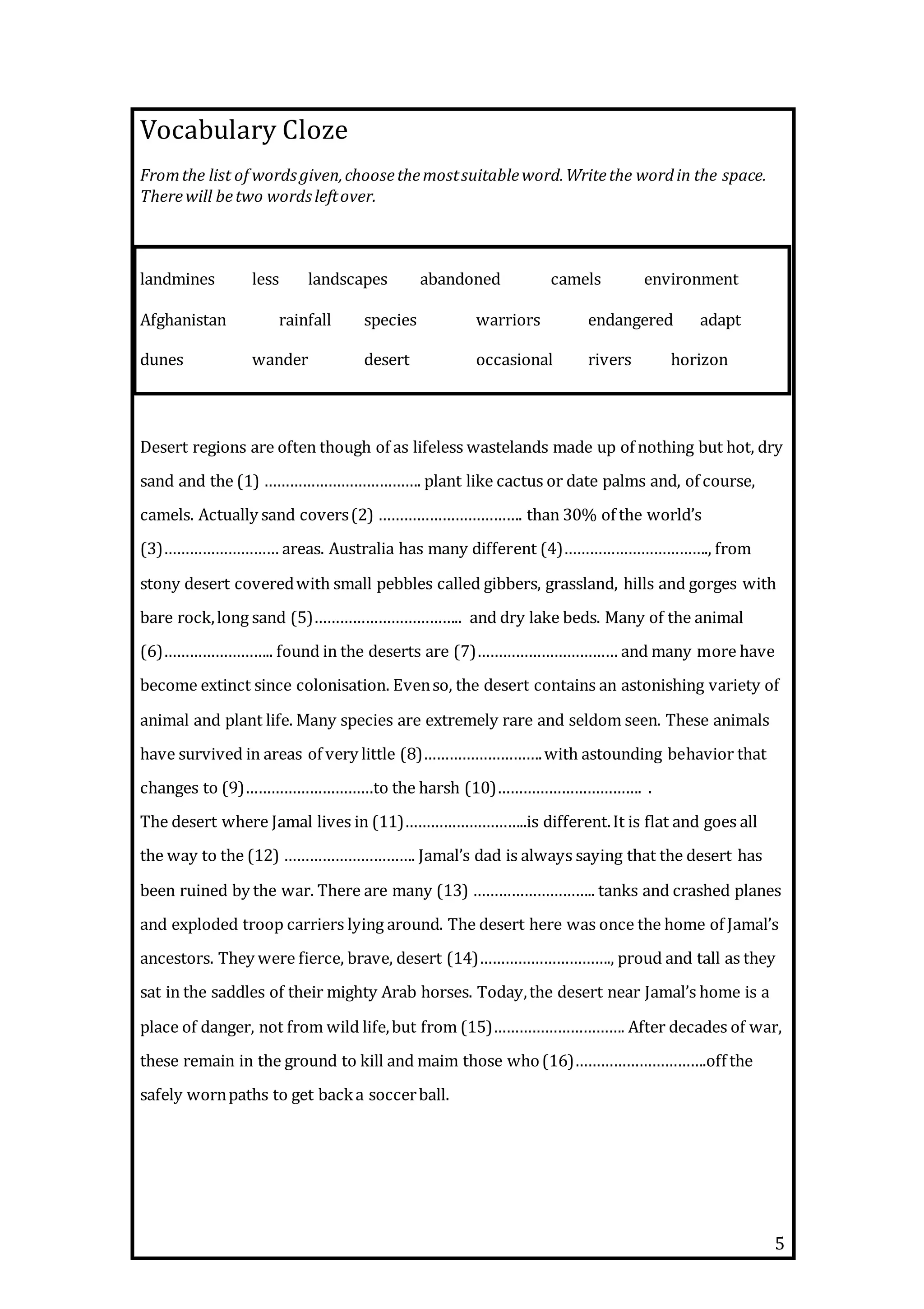 Boy Overboard EAL Booklet | DOCX