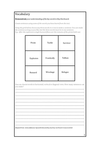 Boy Overboard EAL Booklet | DOCX