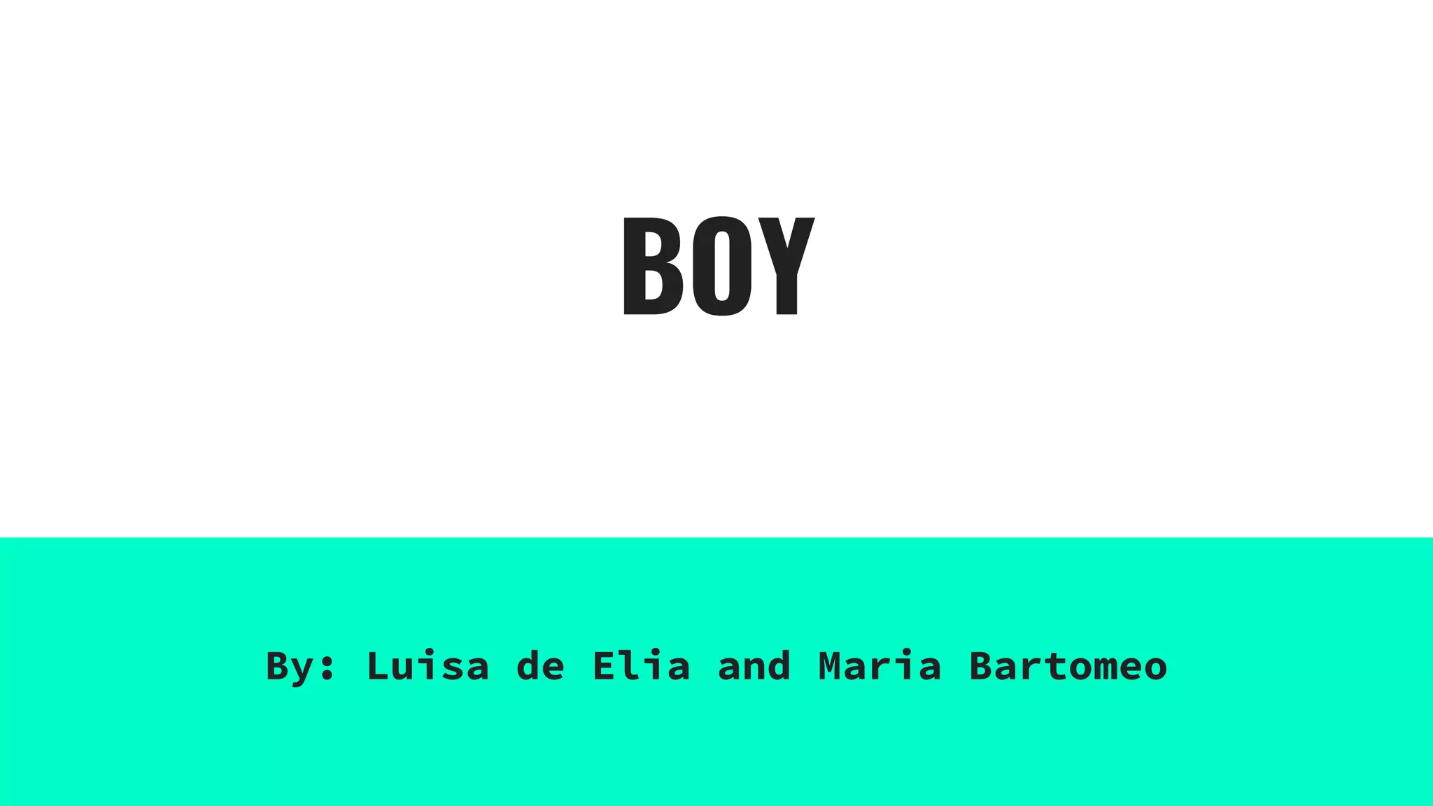 Boy presentation chapter 1 | PPTX