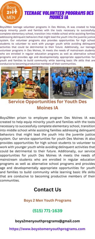 Boys 2 Men Youth Programs | PDF