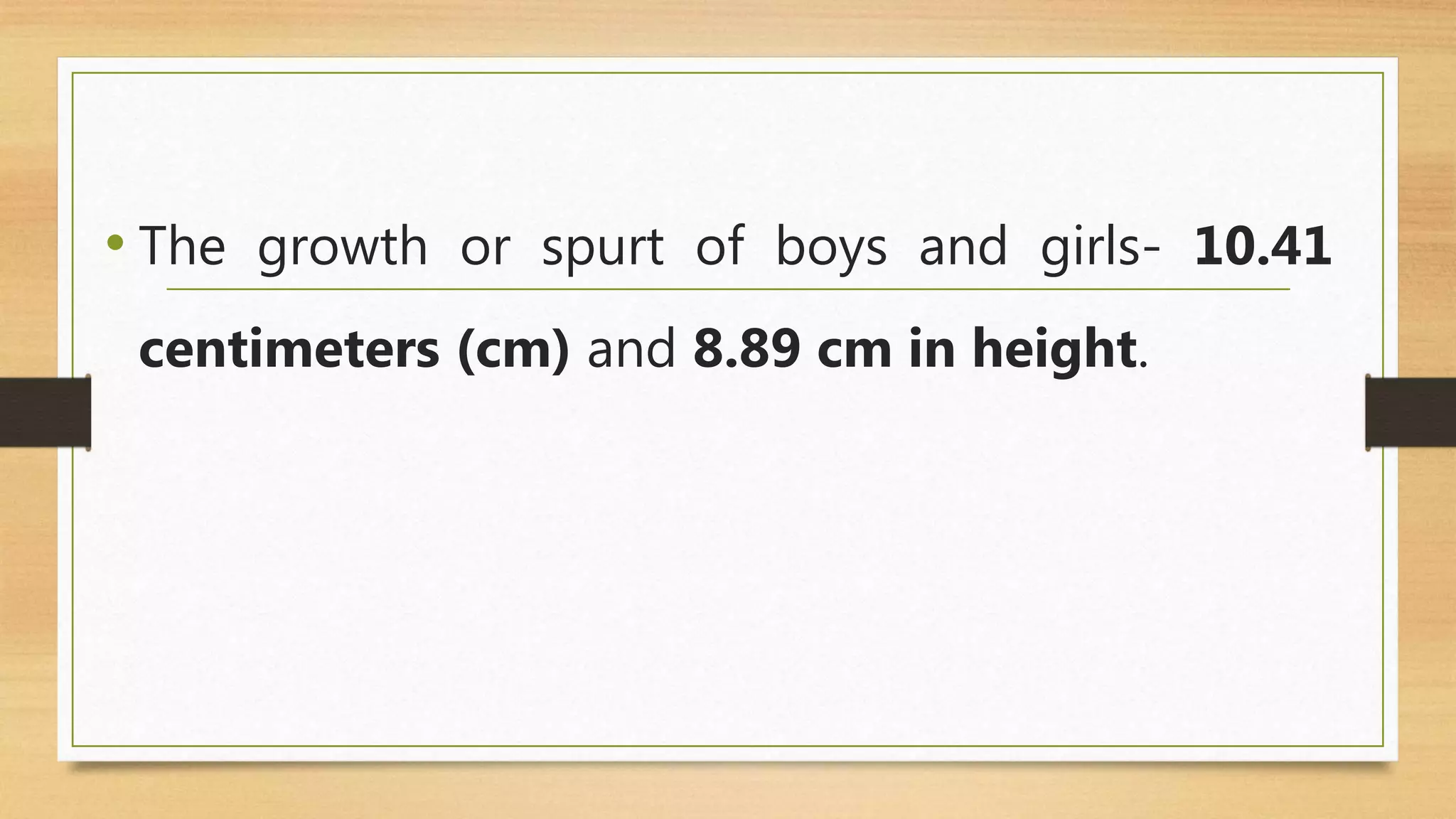 Boys and Girls' Physical Development | PPTX