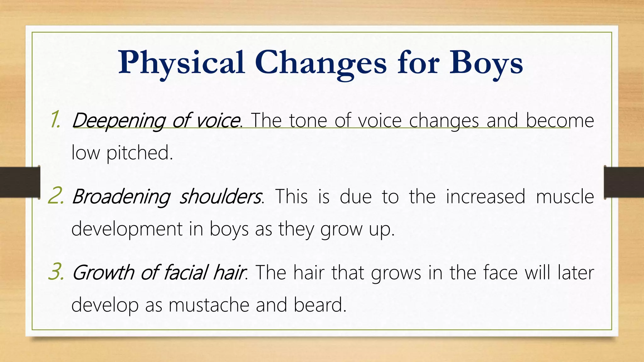 Boys and Girls' Physical Development | PPTX