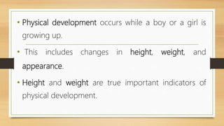 Boys and Girls' Physical Development | PPTX