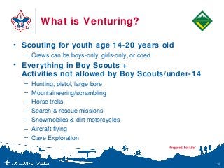 Venturing: Extending the Boy Scout Troop | PPT