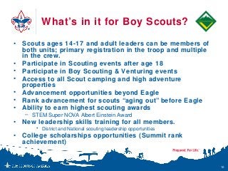 Venturing: Extending the Boy Scout Troop | PPT