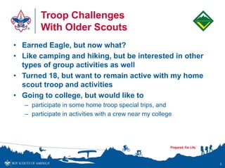 Venturing: Extending the Boy Scout Troop | PPT