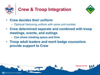 Venturing: Extending the Boy Scout Troop | PPT