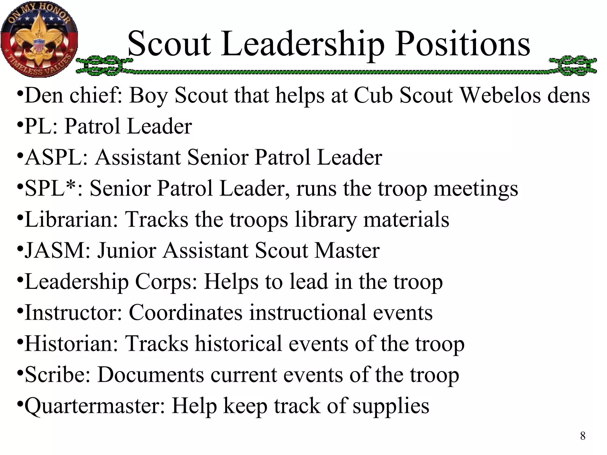 Boy scout transition | PPT