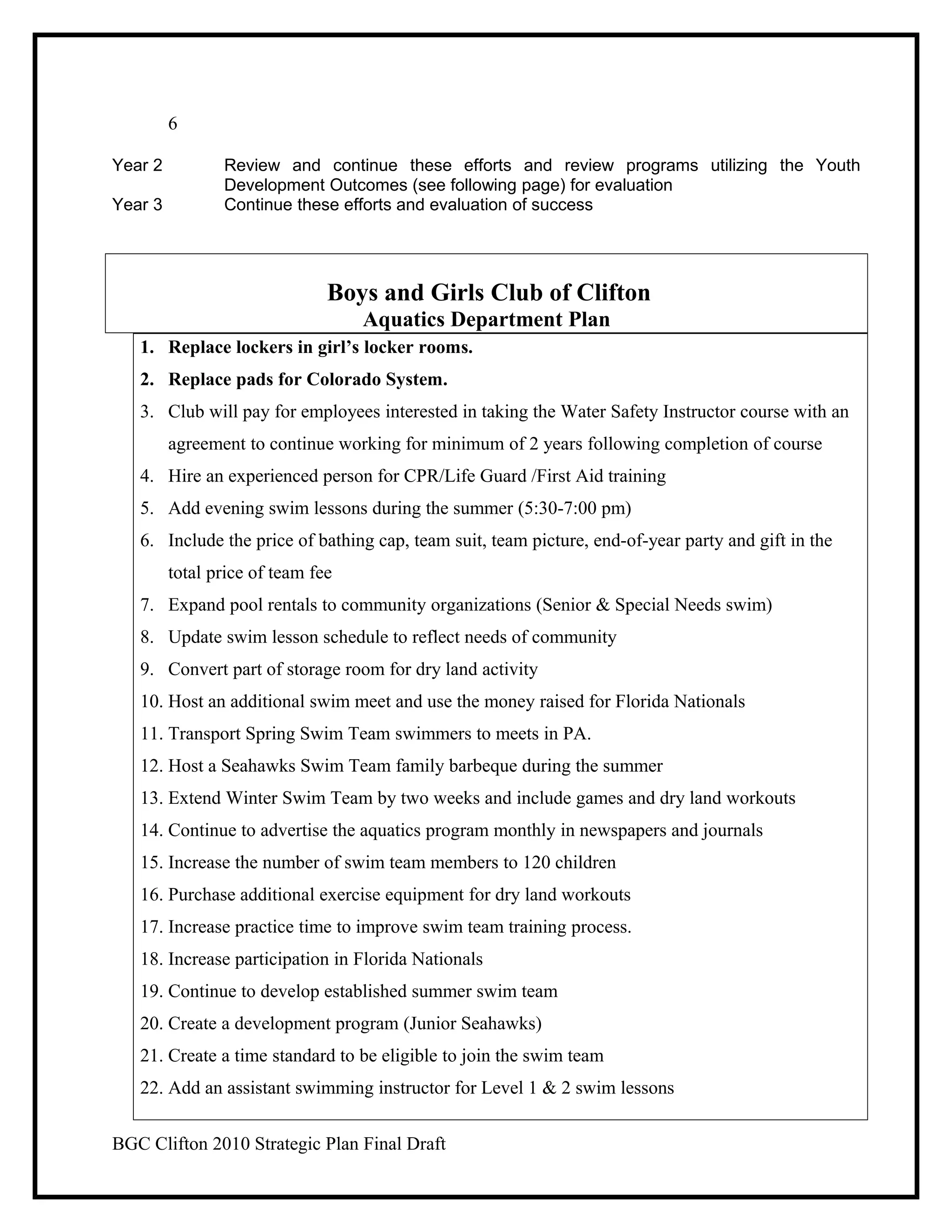Boys & Girls Club Strategic Plan 2010 13 | DOC