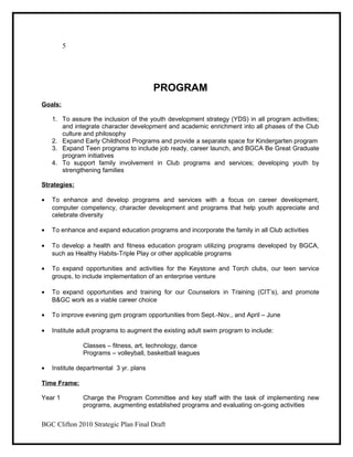 Boys & Girls Club Strategic Plan 2010 13 | DOC