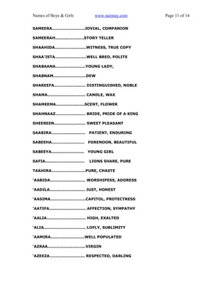 Boys & girls name | PDF