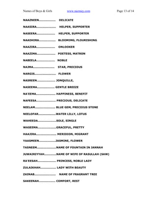 Boys & girls name | PDF
