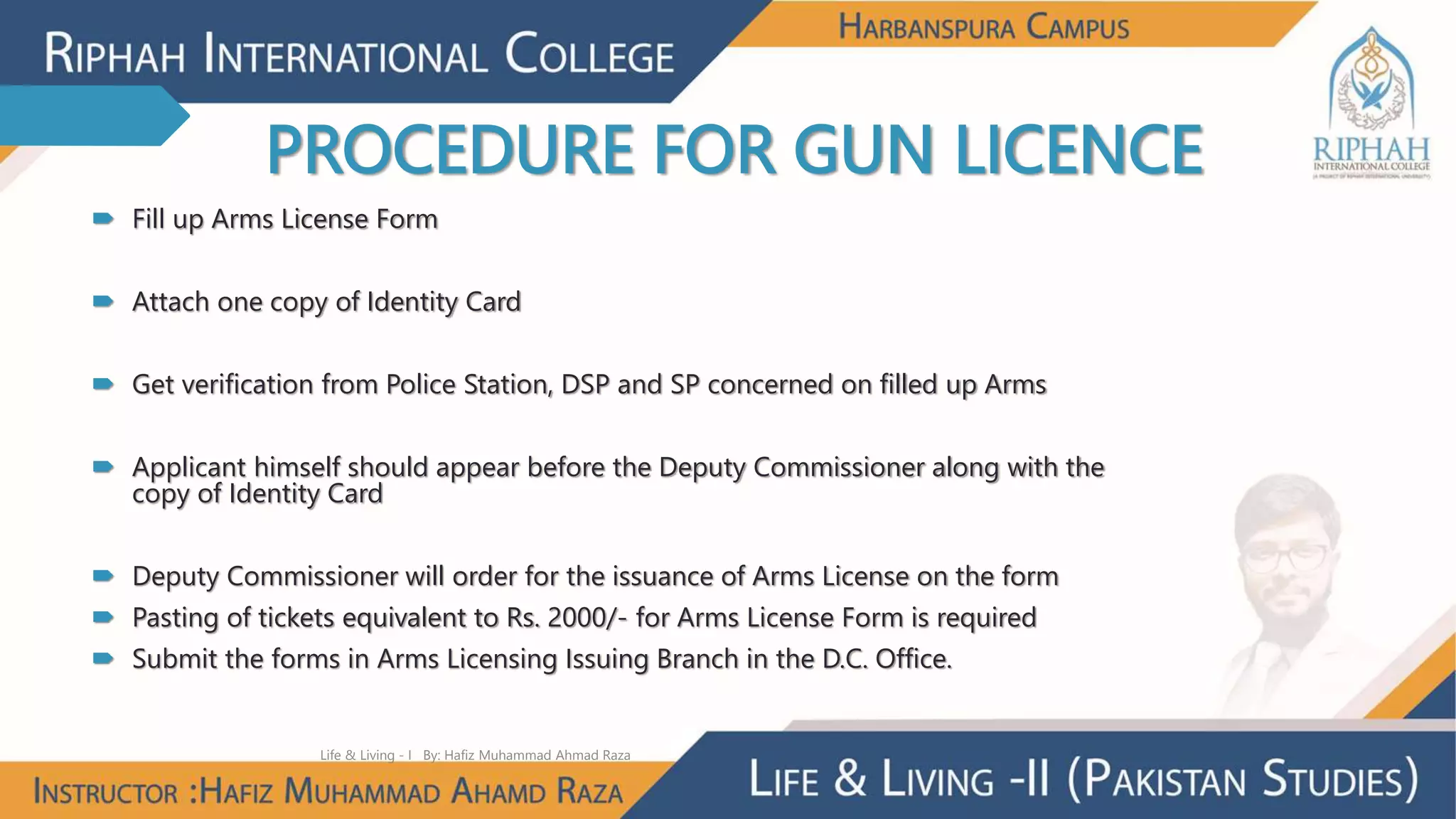 DRIVING LICENSE AND WEAPON LICENSE PRESENTATION PAK STUDY | PPT