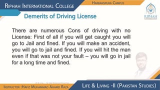 DRIVING LICENSE AND WEAPON LICENSE PRESENTATION PAK STUDY | PPTX