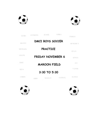 Boys Soccer Practice | DOC