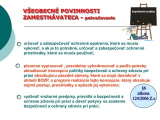 Bozp školenie zamestnancov nove | PPTX