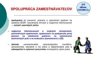 Bozp školenie zamestnancov nove | PPTX