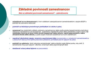 Bozp školenie zamestnancov nove | PPTX