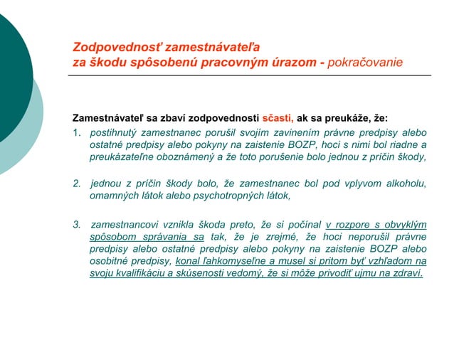 Bozp školenie zamestnancov nove | PPTX